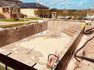 Block Built Swimming Pool Installation